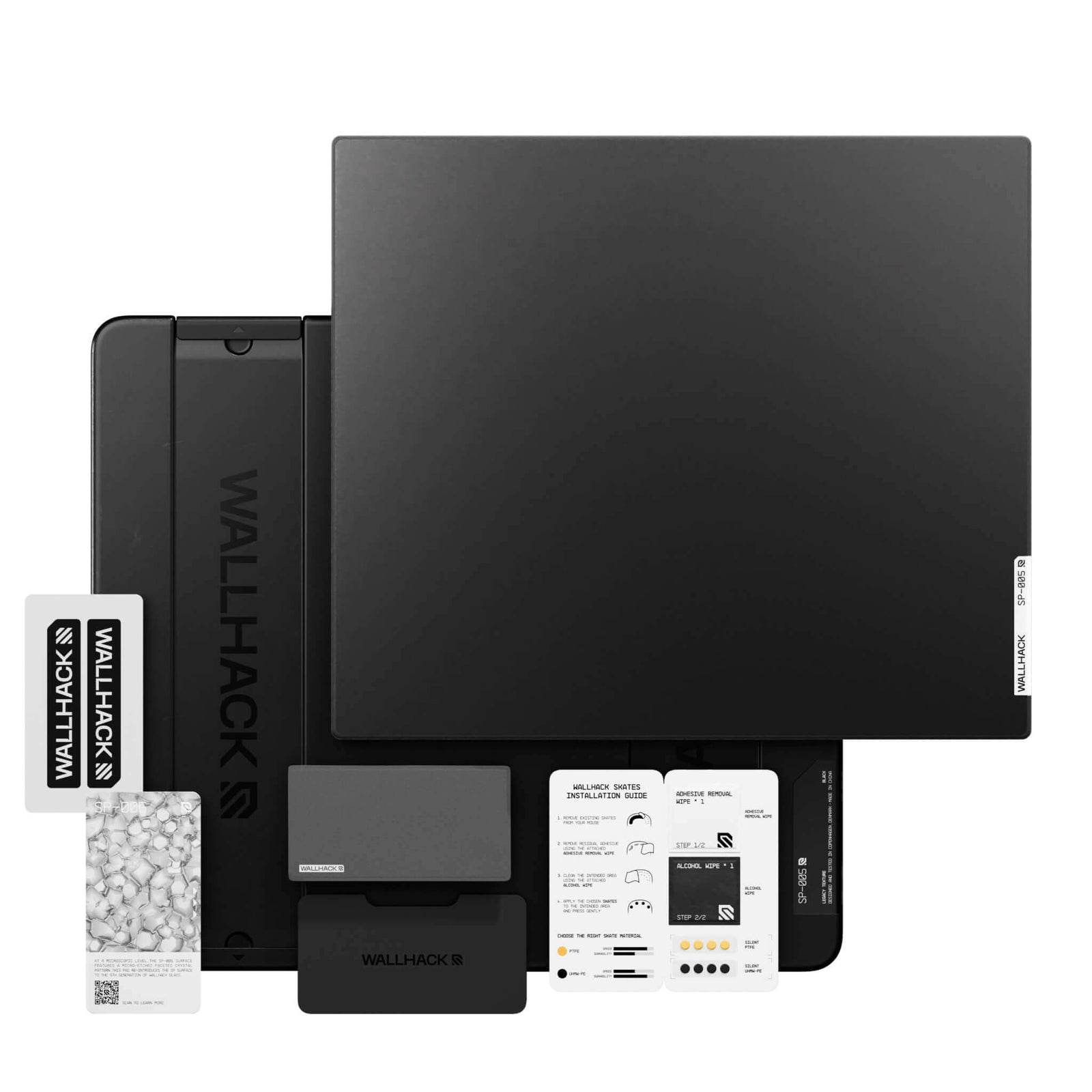 SP-005 (Black) Glass Gaming Mousepad | Wallhack